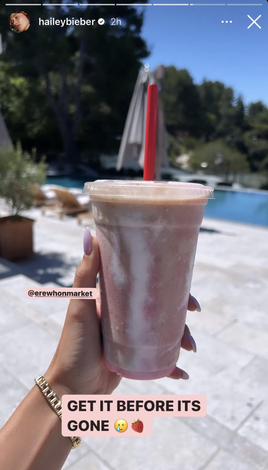 I Tried the Hailey Bieber’s Strawberry Glaze Skin Smoothie - Mariana in LA